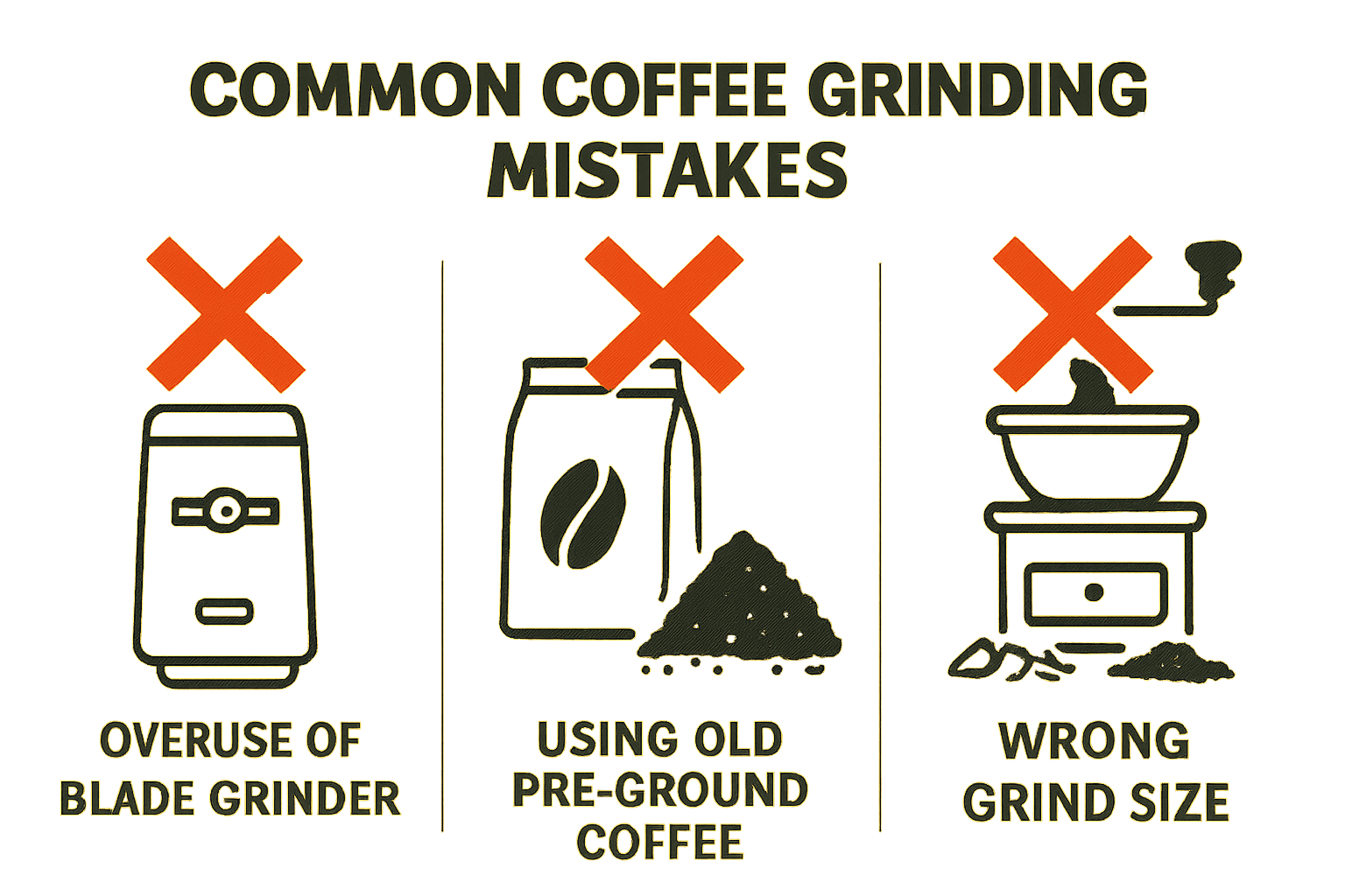 Coffee Grind Size Chart: Perfect Grind for Every Brew ☕📊 - Coffee Istition